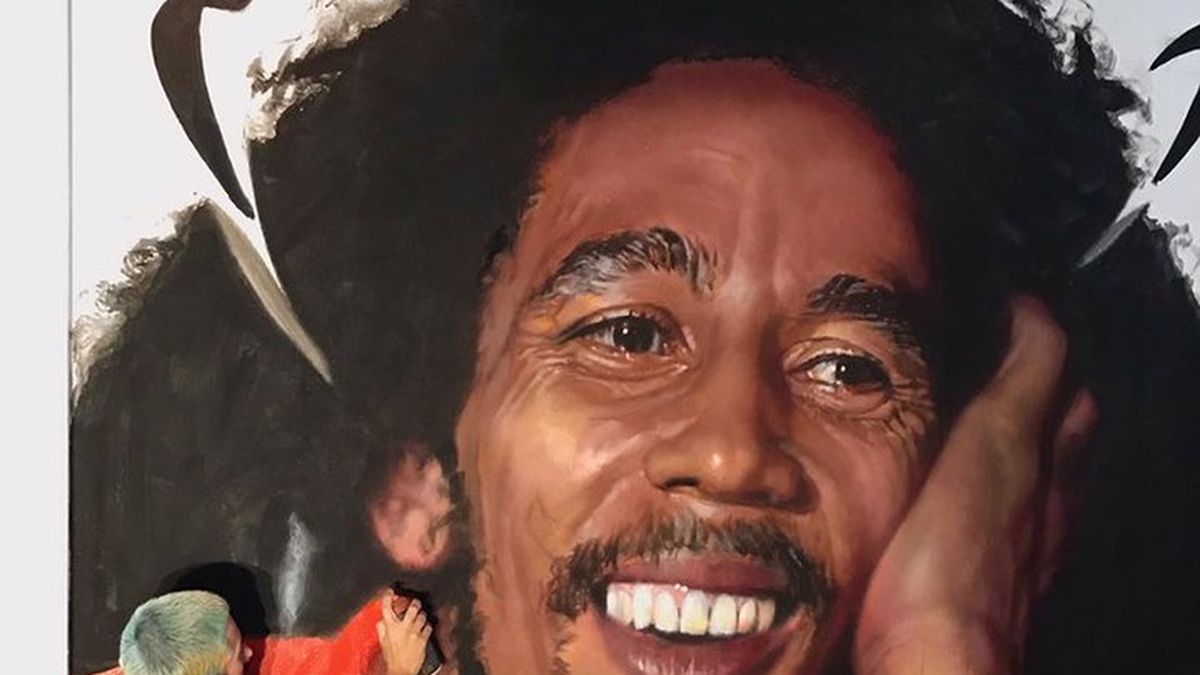 Un argentino pintó un mural Bob Marley en Jamaica